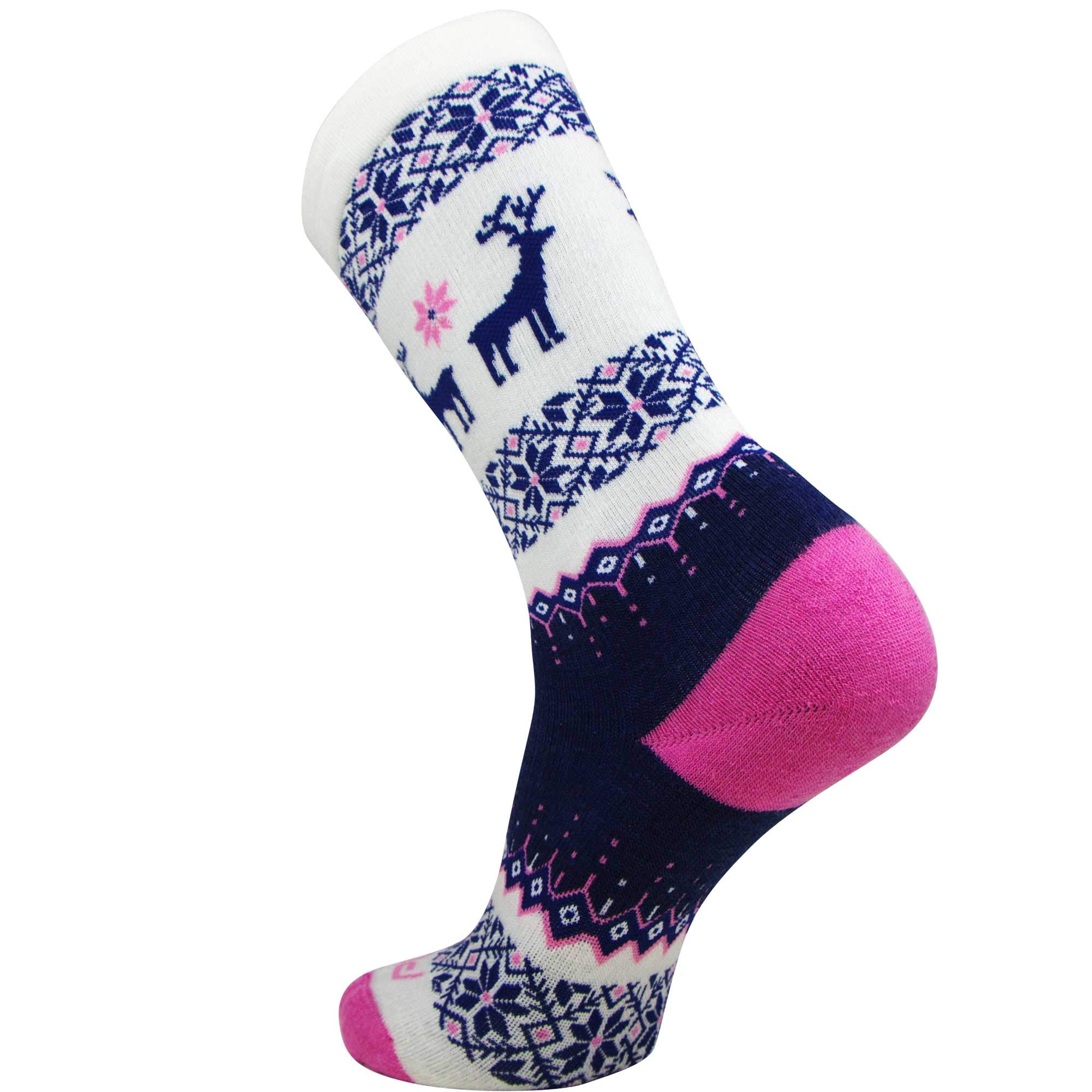 Pure Athlete Kids Merino Wool Ski Socks – Snow Sock for Boys, Girls, Children – Snowboard (1 Pair - Navy/Pink/White, S/M)