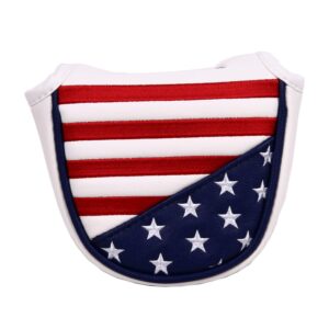 usa stars and stripes magnetic closure golf mallet putter head cover for odyssey scotty cameron golf builder