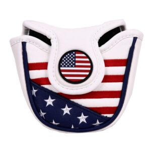 USA Stars and Stripes Magnetic Closure Golf Mallet Putter Head Cover for Odyssey Scotty Cameron Golf Builder