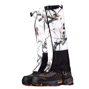 Snow Leg Gaiters Waterproof Snow Boot High Gaiters Snow Camo Legging Warmer Cover for Hiking Ski Hunting Climbing