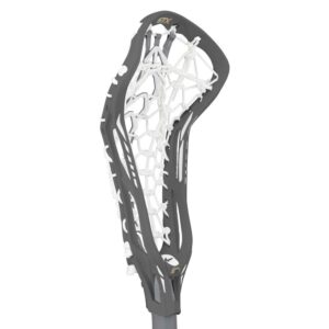 stx lacrosse crux 600 women's head with launch ii pocket, graphite/white