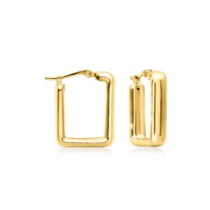 ross-simons 14kt yellow gold small square hoop earrings