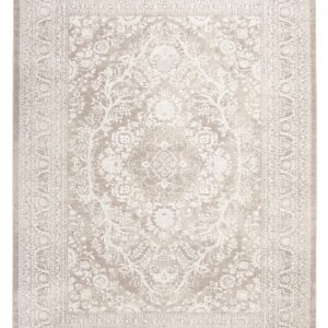 SAFAVIEH Reflection Collection Area Rug - 9' x 12', Beige & Cream, Boho Tribal Distressed Design, Non-Shedding & Easy Care, Ideal for High Traffic Areas in Living Room, Bedroom (RFT668A)