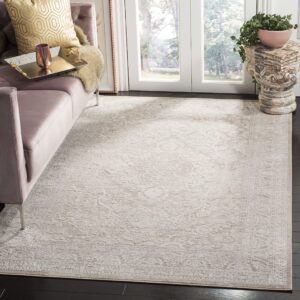 SAFAVIEH Reflection Collection Area Rug - 9' x 12', Beige & Cream, Boho Tribal Distressed Design, Non-Shedding & Easy Care, Ideal for High Traffic Areas in Living Room, Bedroom (RFT668A)