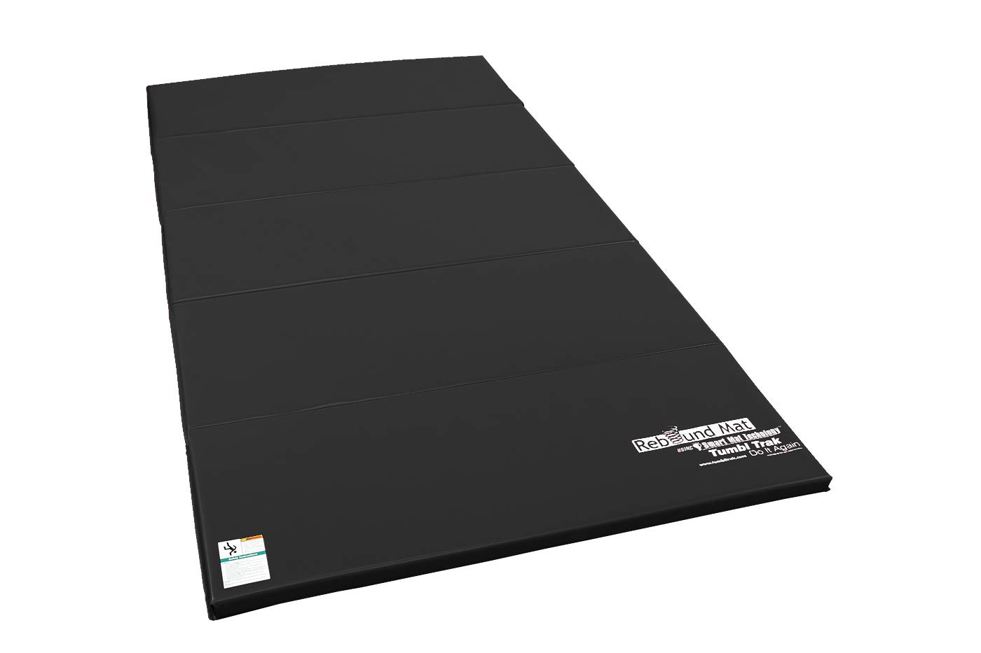 Tumbl Trak Rebound Red Mat with 2-Sided Hook and Loop Fasteners, Black