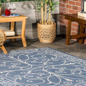 nuLOOM Kathleen Traditional Indoor/Outdoor Area Rug, 8x11, Blue