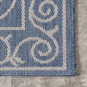 nuLOOM Kathleen Traditional Indoor/Outdoor Area Rug, 8x11, Blue