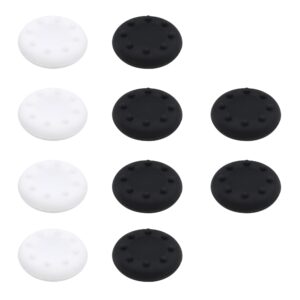 replacement grip gel for ps3 ps4 xbox one controller thumbstick, anti-slip silicone gel cap for joystick, 5 pairs, black/whtie