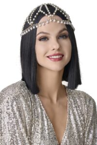 babeyond 1920s crystal cap headpiece rhinestone head chain roaring 20s great gatsby hair accessories for art deco party