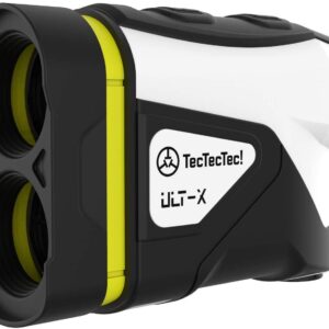 TecTecTec ULT-X High-Precision Golf Rangefinder, Laser Range Finder Binoculars with 6X Magnification, Slope Mode, Vibration, Continuous Scan CR-2 Battery for Measurement Golfing and Hunting