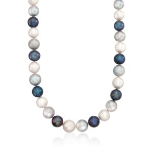 ross-simons 12-13mm multicolored cultured pearl necklace with 14kt yellow gold. 20 inches