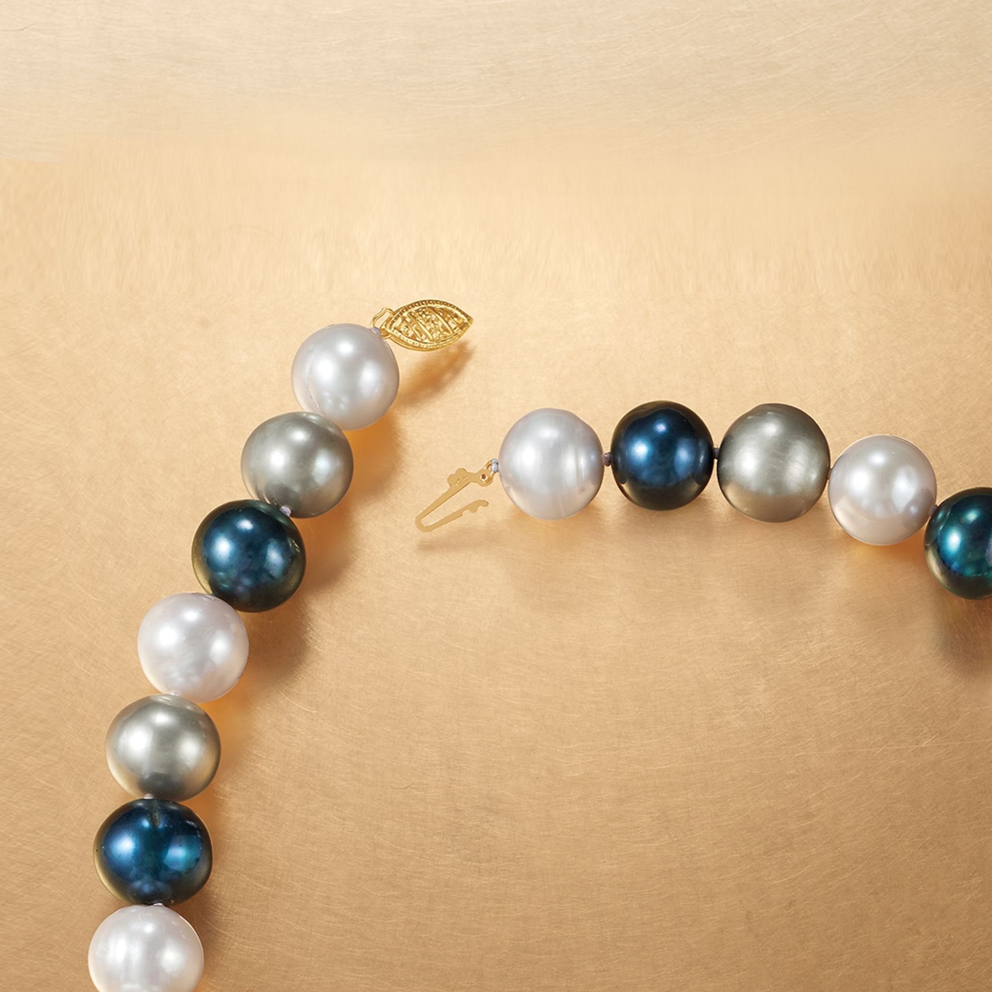 Ross-Simons 12-13mm Multicolored Cultured Pearl Necklace With 14kt Yellow Gold. 20 inches