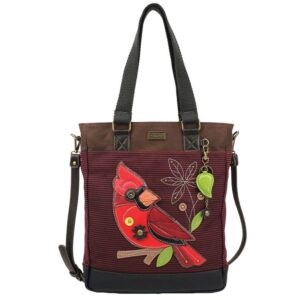 chala cardinal work tote shoulder bag - bird lovers gifts