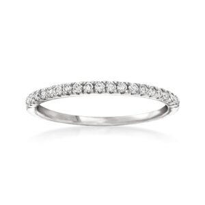 ross-simons 0.25 ct. t.w. diamond ring in 14kt white gold. size 10