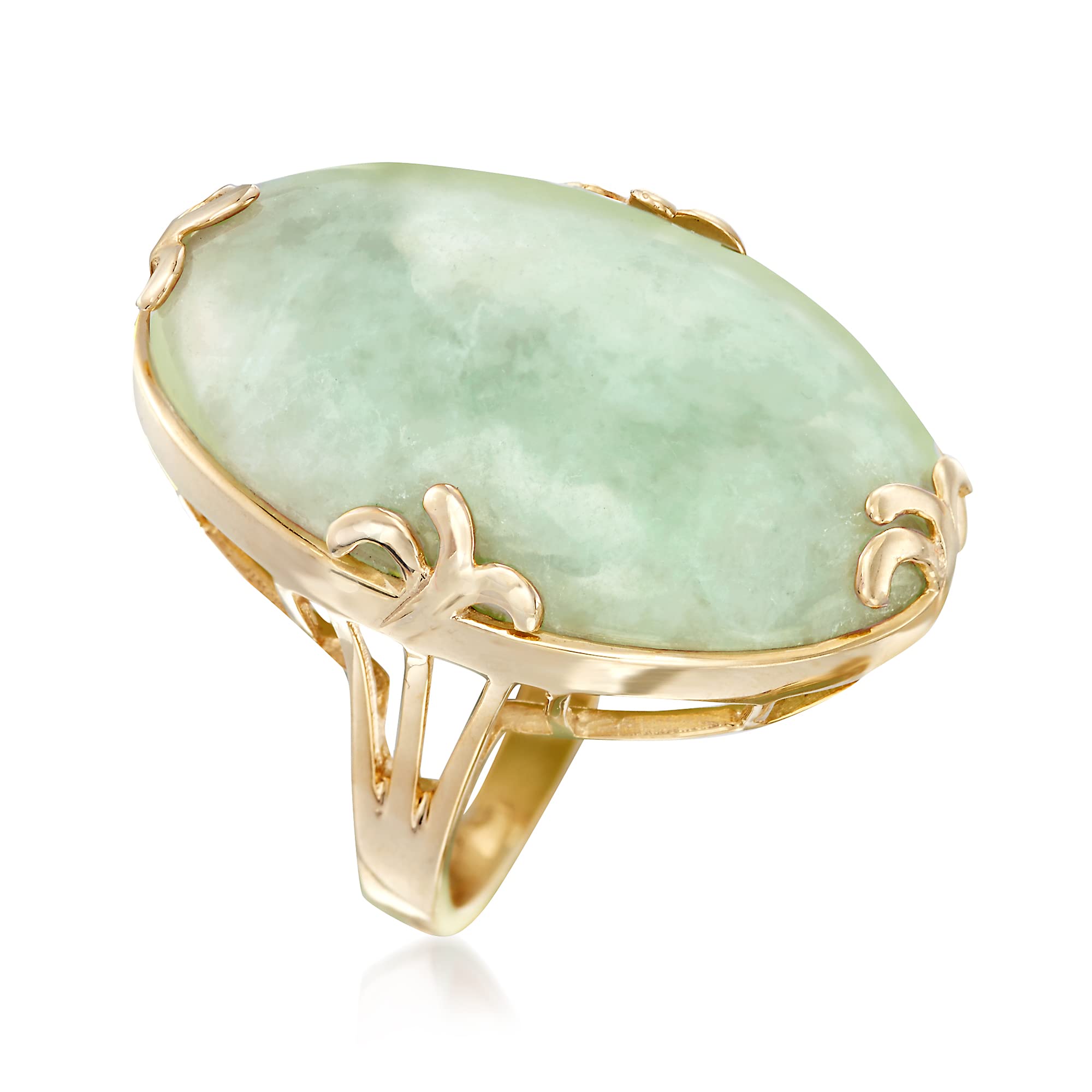 Ross-Simons Jade Ring in 18kt Gold Over Sterling