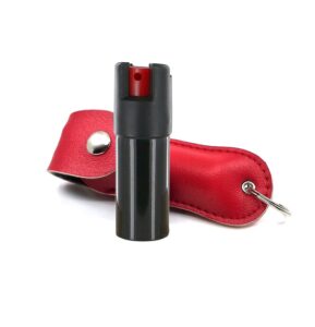 pepper spray red .50oz with artificial leather cases key chain maximum strength