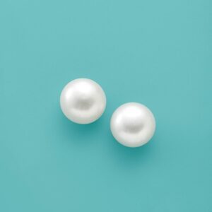 Ross-Simons 14-15mm Cultured Pearl Stud Earrings in 14kt Yellow Gold