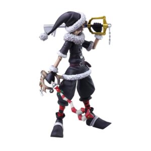 square enix xkhbazzz01 bring arts - kingdom hearts ii sora christmas town version action figure, multicolor, 15cm