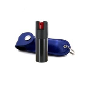 pepper spray blue 1/2 oz with artificial leather cases key chain maximum strength