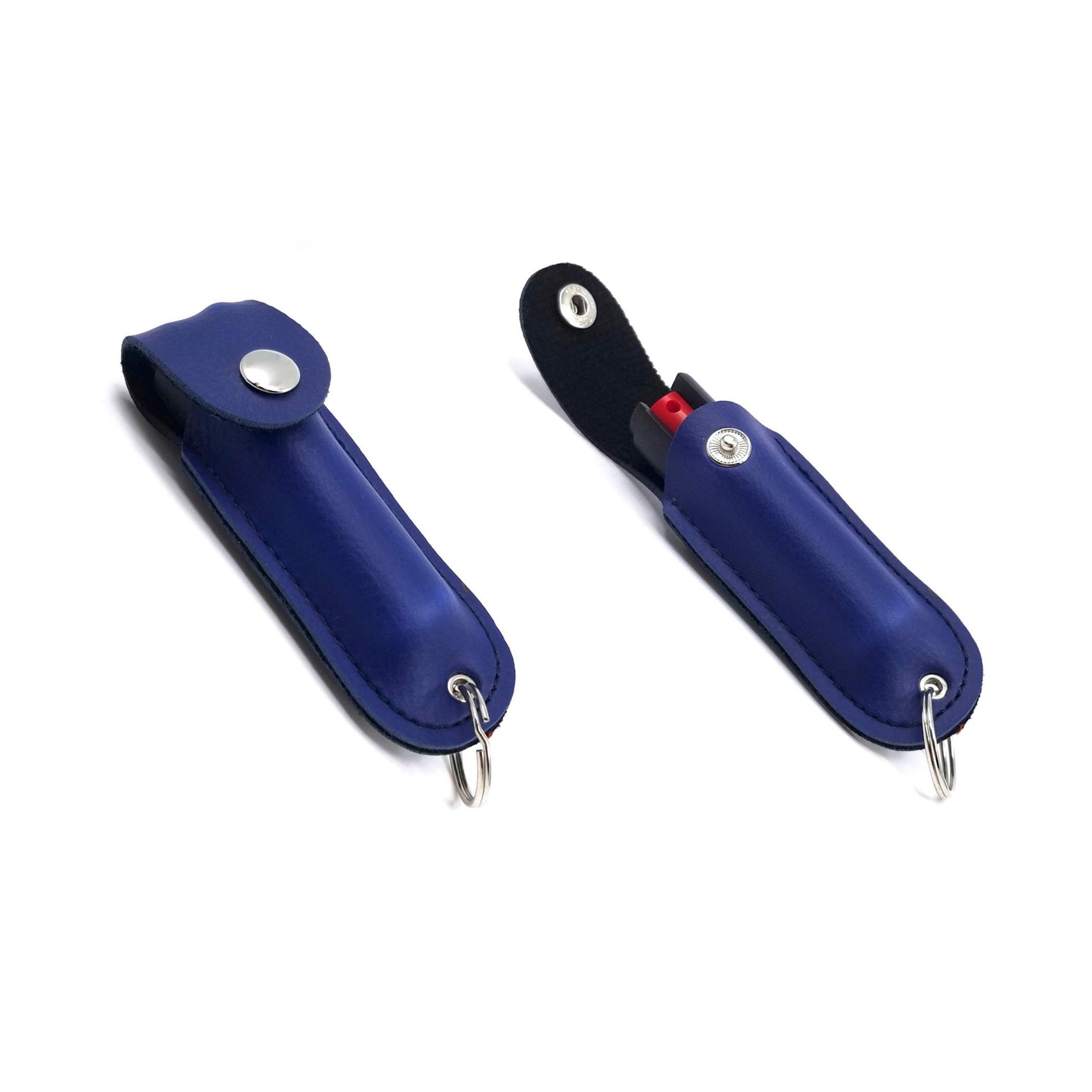 Pepper Spray Blue 1/2 oz with Artificial Leather Cases Key Chain Maximum Strength