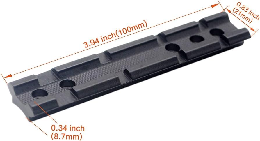 360 TACTICAL 20mm Dovetail to Weaver Rail Mount Base Adapter 100mm Scope Mount Converter