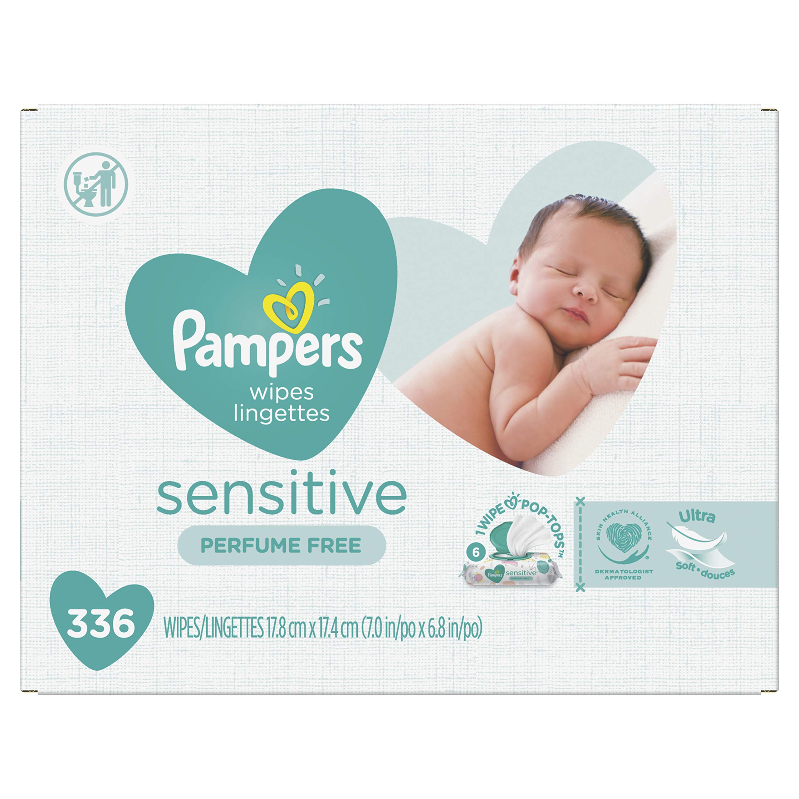 Diapers Size 4, 160 Count and Baby Wipes - Pampers Cruisers Disposable Baby Diapers and Water Baby Wipes Sensitive Pop-Top Packs, 336 Count (Packaging May Vary)