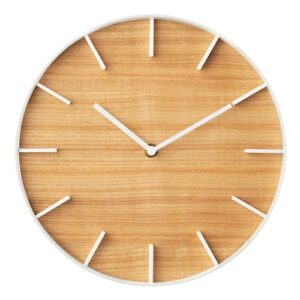 yamazaki home wall clock - modern wood home decoration steel + wood one size ash