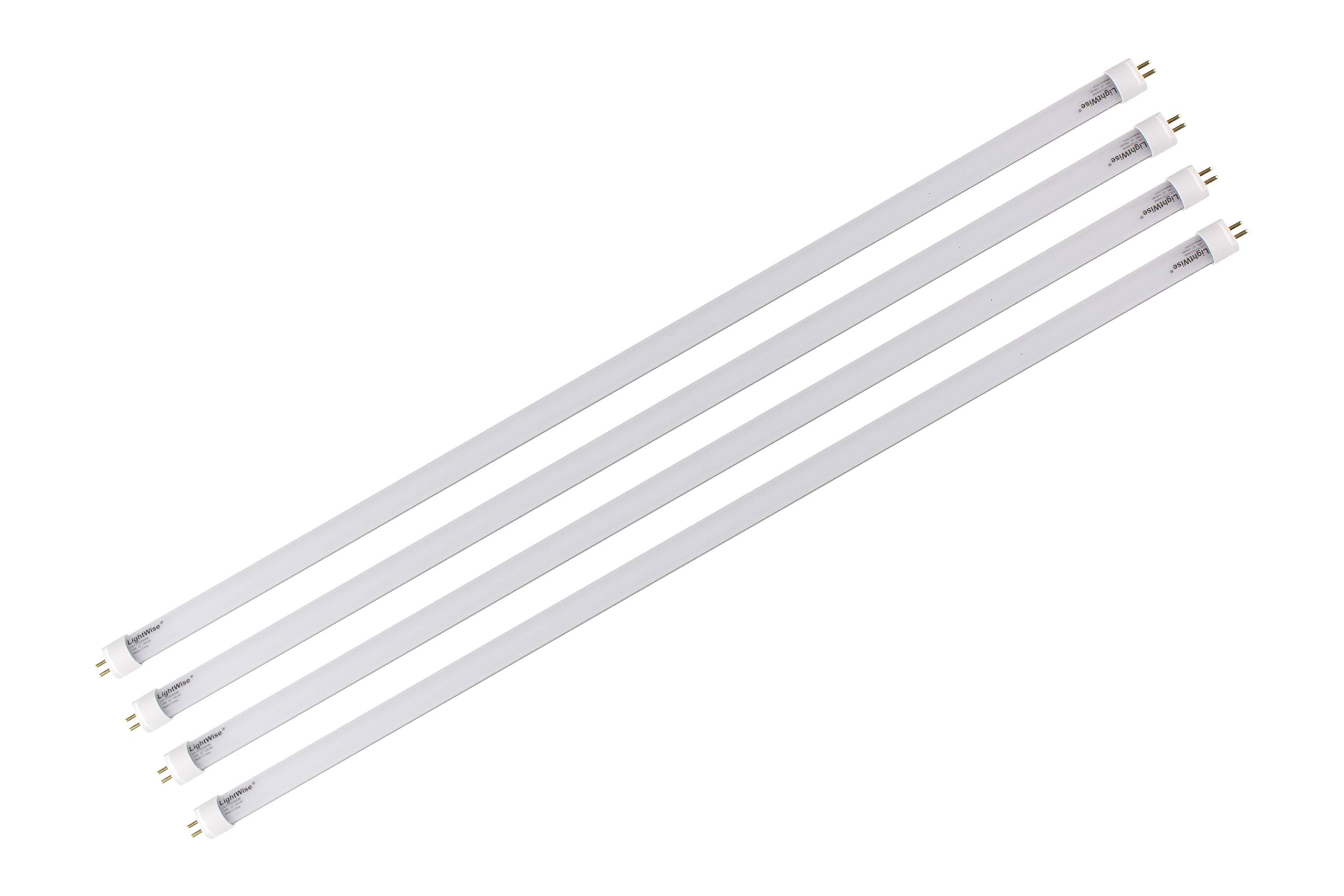 4Pack of 2Ft T5 14W LED Tube w 5000K White 2500 Lumen,2 PPF/W to Replace & retrofit 24W Fluorescent T5HO Lamps Directly Work w Previous Ballast.