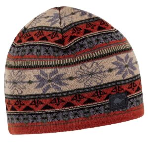 turtle fur lars merino wool nordic winter beanie hat, cedar