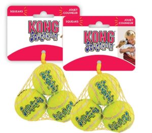 kong air squeaker tennis balls small two pack