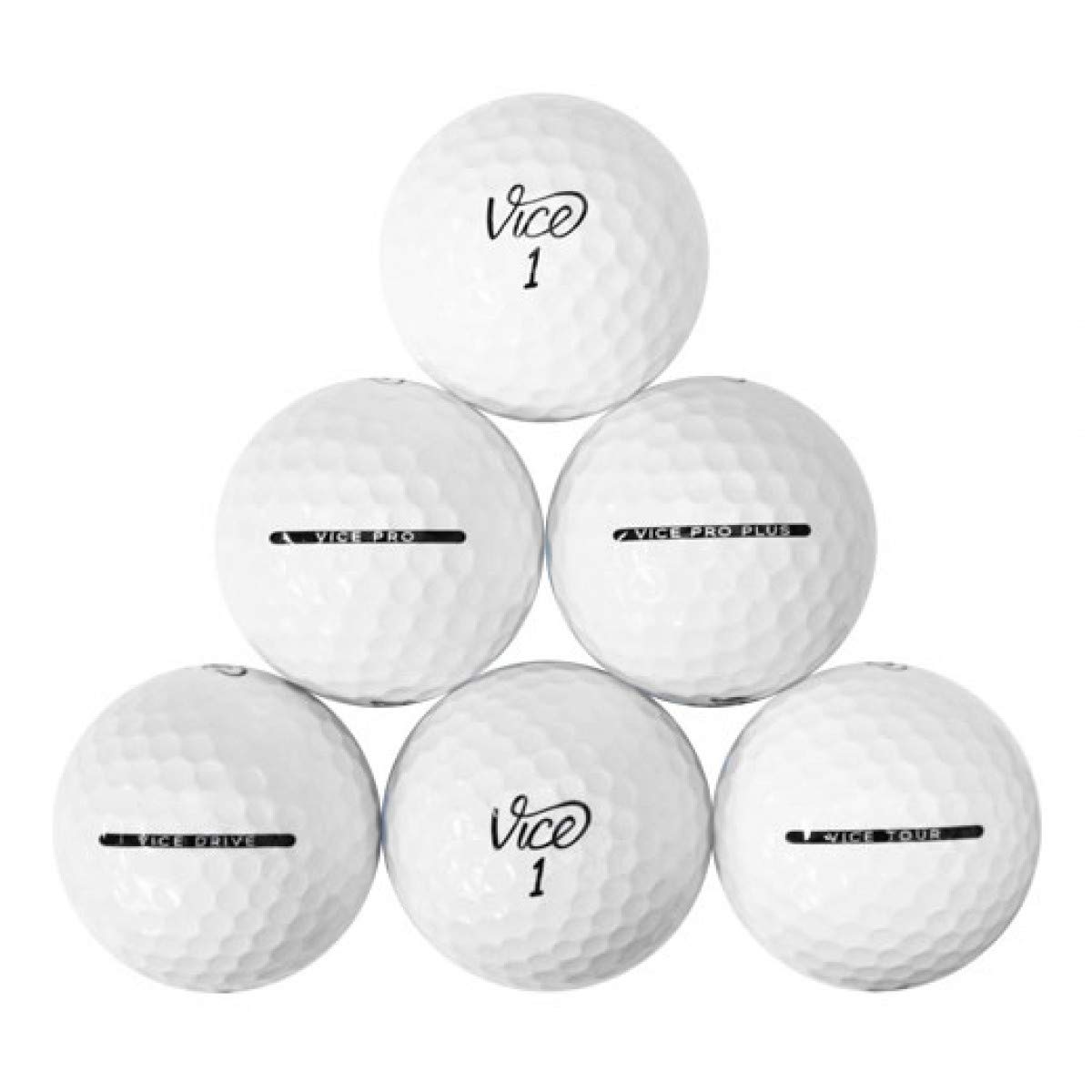 Vice Mix Near Mint Golf Balls 24 Pack, White (24BLBX-Vice Mix-2)