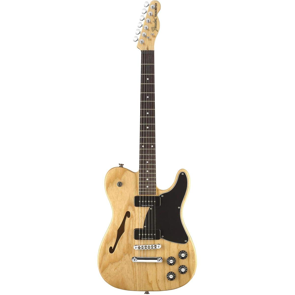 Fender Jim Adkins JA-90 Thinline Telecaster Electric Guitar, with 2-Year Warranty, Natural, Laurel Fingerboard