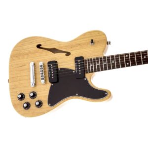 Fender Jim Adkins JA-90 Thinline Telecaster Electric Guitar, with 2-Year Warranty, Natural, Laurel Fingerboard