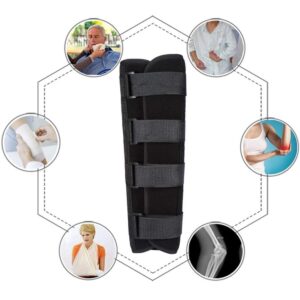 FILFEEL Elbow Support Brace, Breathable Winter Arm Splint Fracture Stabilizer Joint Pain Relief, Injury Recovery Night Protector(M)