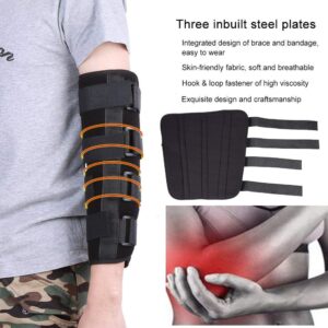 FILFEEL Elbow Support Brace, Breathable Winter Arm Splint Fracture Stabilizer Joint Pain Relief, Injury Recovery Night Protector(M)