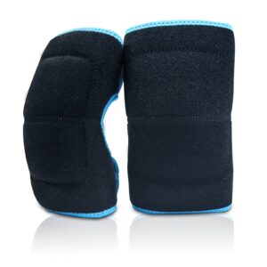 ginekoo kids protective knee pads, anti-slip padded sponge breathable adjustable kids knee protector for volleyball basketball skating cycling dance