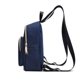 YANAIER Women Mini Backpack Purse Water resistant Nylon Fashion College Bag Casual Daypack Navy