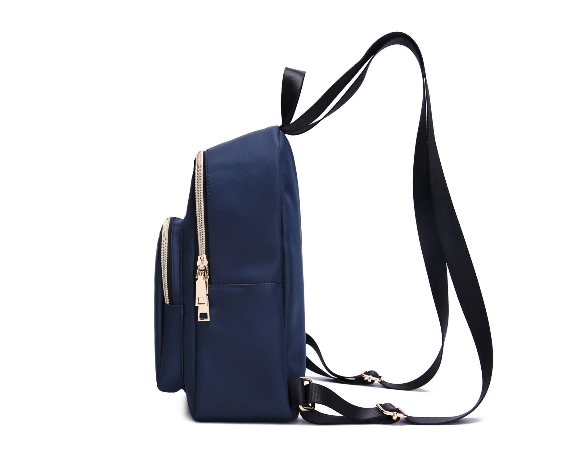 YANAIER Women Mini Backpack Purse Water resistant Nylon Fashion College Bag Casual Daypack Navy