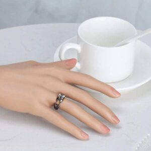 Ginger Lyne Collection Ginny Cat Kitty Wrap Black over 925 Sterling Silver Ring