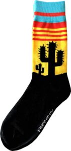 kings of ny cactus sunrise mens cotton socks