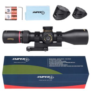 SNIPER VT4-16X44FFP First Focal Plane Hunting Rifle Scope Red, Green Illuminated Mil Dot Reticle/Fully Multi-Coated Lens/Wind and Elevation Adjust