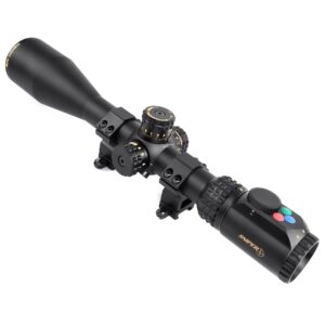 sniper wkp6-24x50sal hunting rifle scope red, green & blue illuminated reticle/fully multi-coated lens/3" sunshade