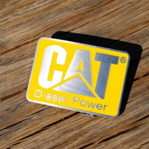 TotalShop Caterpillar Diesel Power Belt Buckle, Yellow, 3-1/2" x 2-1/2"