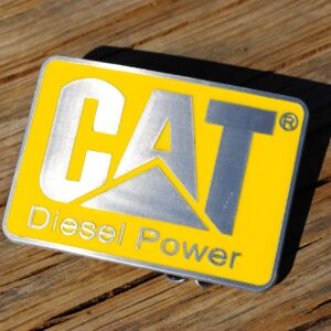 TotalShop Caterpillar Diesel Power Belt Buckle, Yellow, 3-1/2" x 2-1/2"