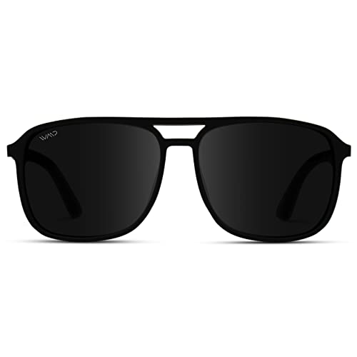 WearMe Pro - Square Polarized Aviator Modern Rectangular Men's Sunglasses