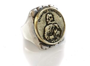 silverland1 order of demolay brass & solid sterling silver 925 ring by ezi zino (11.5)