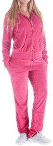 leehanton jogging suits sets for women warm up velour 2 pieces hoodie and pants zip up sweatsuits coral 2xl