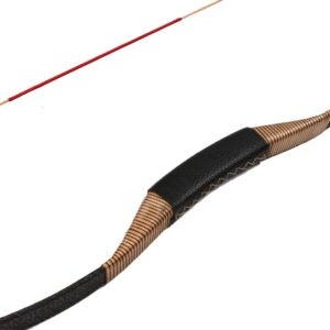 I-Sport Archery Traditional Recurve Longbow for Practice Hunting Shooting Target Handmade Wooden Mongolian Horsebow Protector Finger Guard Arm Guard 30lbs-50lbs … (35)