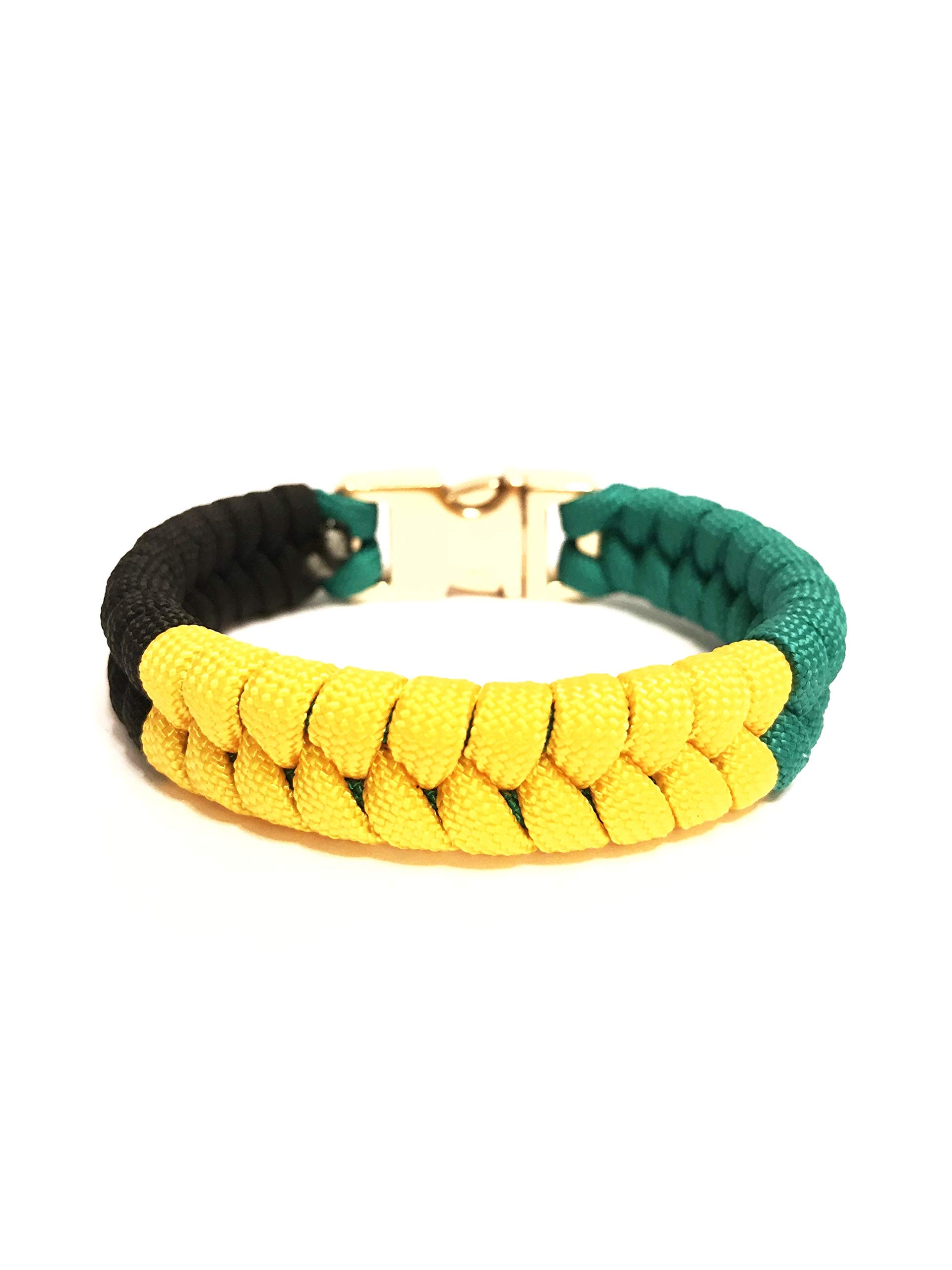 TRU550 Flag of Jamaica Mens & Women Paracord Survival Bracelet Jewelry Jamaican Flag (Size 8.5 inches)