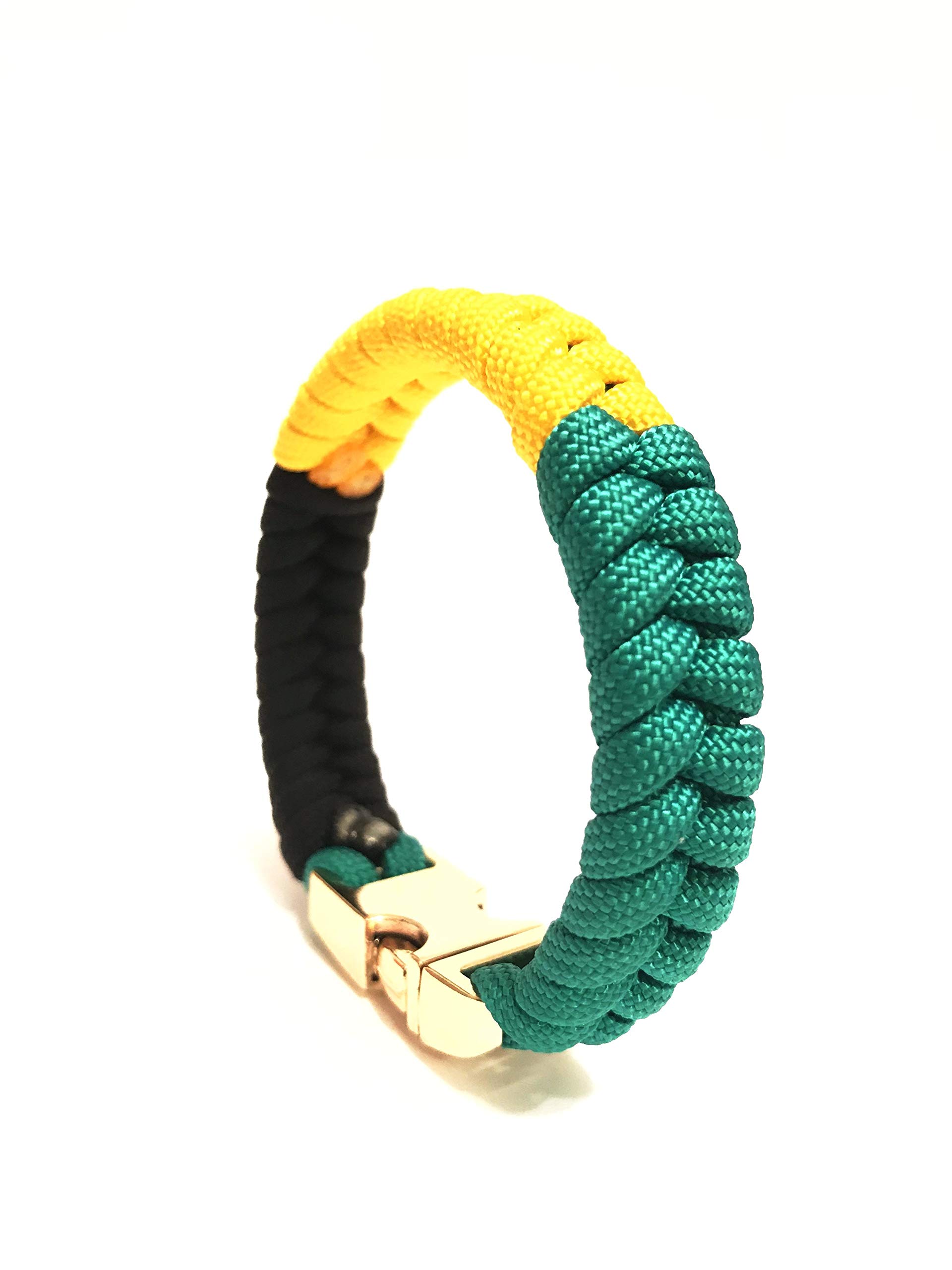 TRU550 Flag of Jamaica Mens & Women Paracord Survival Bracelet Jewelry Jamaican Flag (Size 8.5 inches)